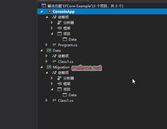 EF core 第一个例子 - 码了么教程malema.net